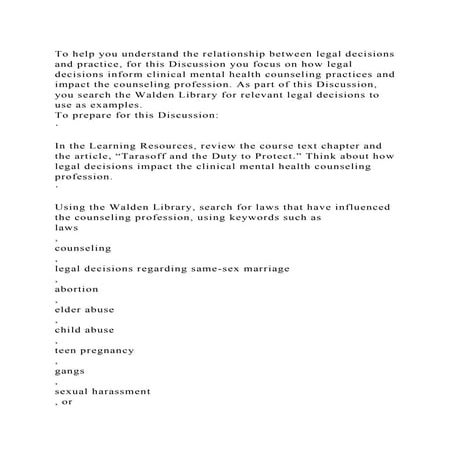 To help you understand the relationship between legal decisions and .docx