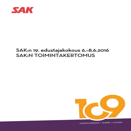SAK:n toimintakertomus 2015 | PDF