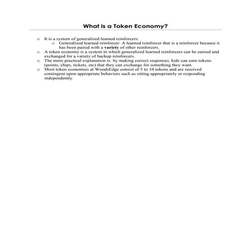 Token economy | DOCX