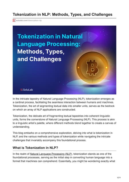 Tokenization in NLP Methods Types and Challenges.pdf Tokenization in NLP Methods Types and Challenges.pdf
