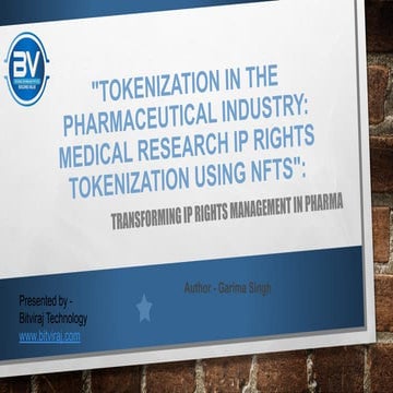 TOKENIZATION IN THE PHARMACEUTICAL INDUSTRY_ MEDICAL RESEARCH IP RIGHTS ...