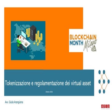 Tokenizzazione e regolamentazione dei virtual asset | PPT