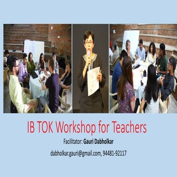 Tok for ib teachers | PDF