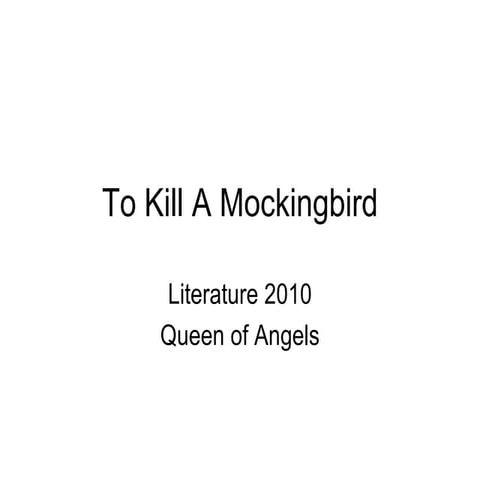 To Kill A Mockingbird | PPT