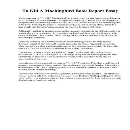 To Kill A Mockingbird Essay On Prejudice.pdf