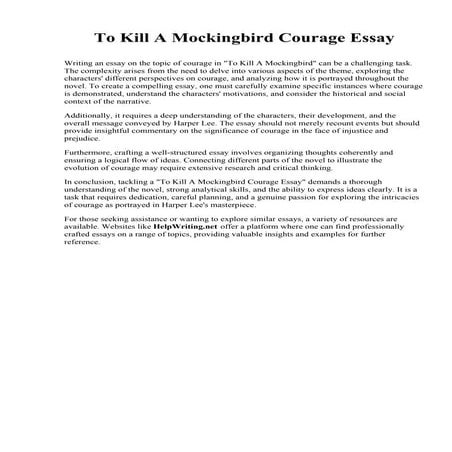 To Kill A Mockingbird Essay On Courage.pdf