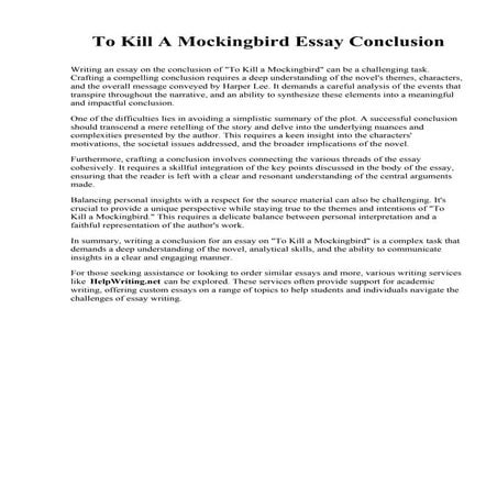 To Kill A Mockingbird Essay Conclusion.pdf