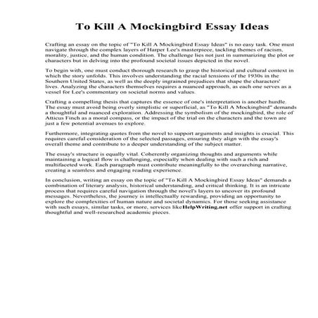To Kill A Mockingbird Essay Ideas.pdf
