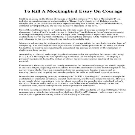 To Kill A Mockingbird Essay On Courage.pdf