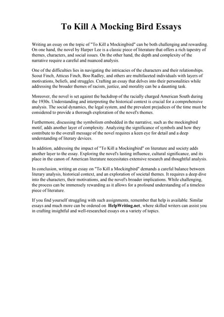 To Kill A Mockingbird Justice Essay.pdf