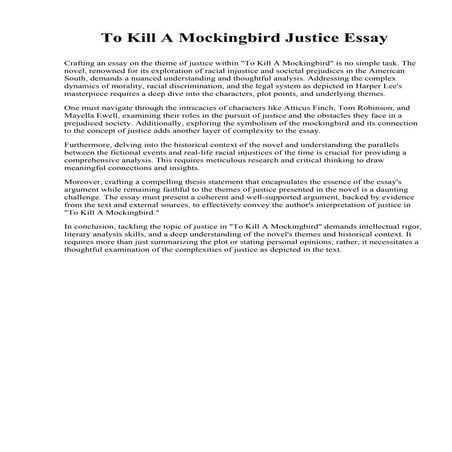 To Kill A Mockingbird Justice Essay.pdf