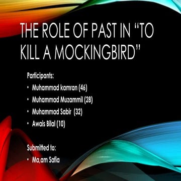 The role of bird in the novel To Kill Mockingbird.pptx