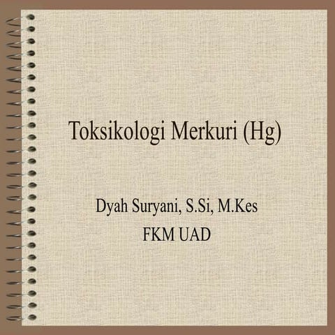 Toksi merkuri (hg) | PPT