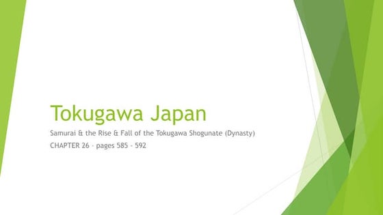 Tokugawa japan ppt[1] | PPT