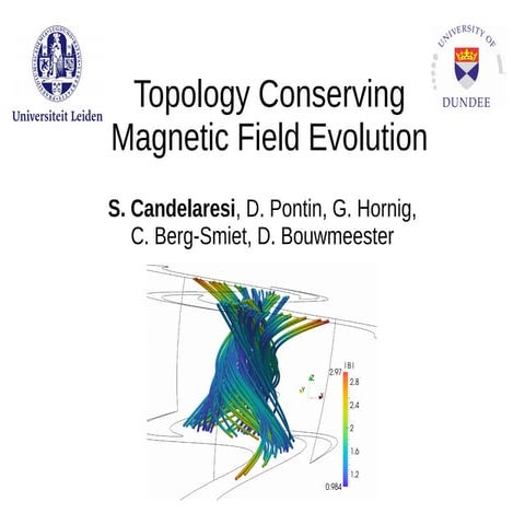 Topology Conserving Magnetic Field Evolution | PDF
