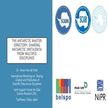 The Antarctic Master Directory, sharing Antarctic (meta)data from ...