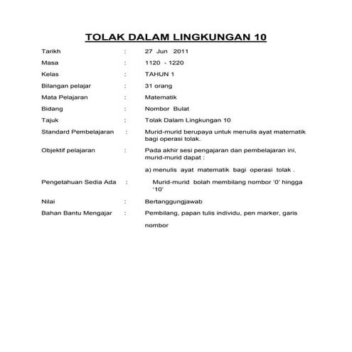 Tolak Dalam Lingkungan 10 2 Docx