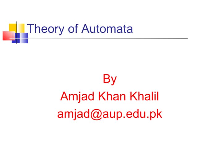 Problem set1 | Theory of Computation | Akash Anand | MTH 401A | IIT Kanpur | PDF