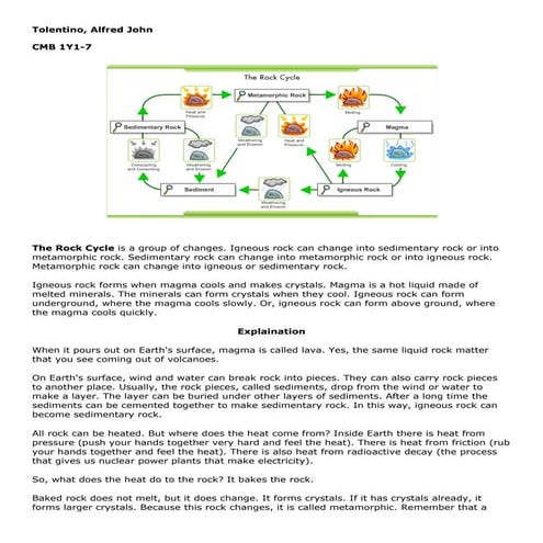 Rock Cycle | PDF