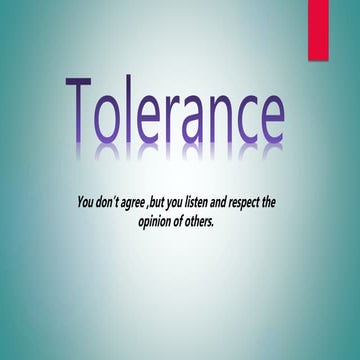 Tolerance | PPTX