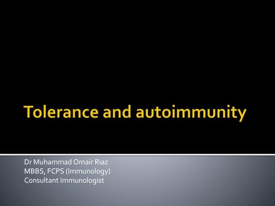 Mechanisms of autoimmunity | PPT