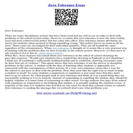 Tolerance Essays | PDF