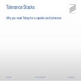 Tolerance Stacks - using Tolcap (Version 2) - 2022 | PPT