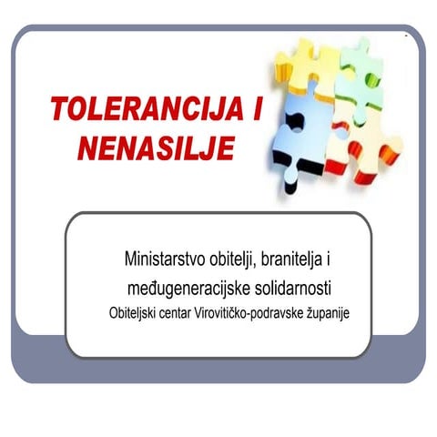 Tolerancija i nenasilje - učitelji | PPT