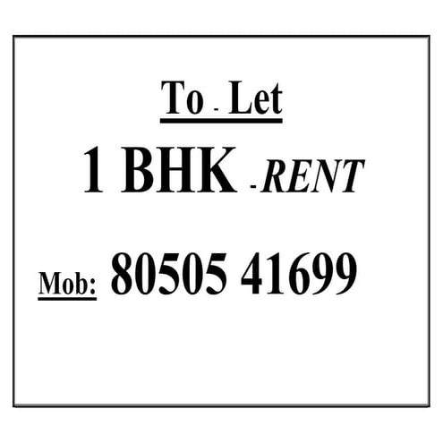 To let 1bhk | PDF