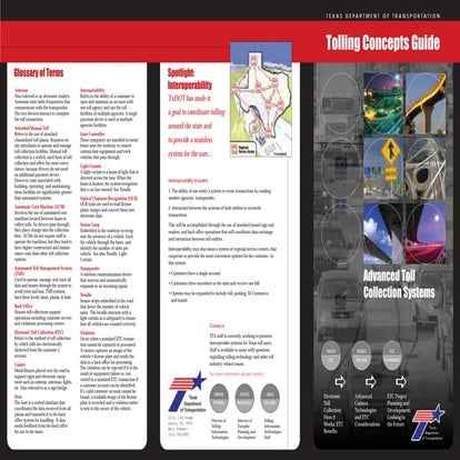 Tolling Concepts Guide: Advance Toll Concepts Systems | PPT