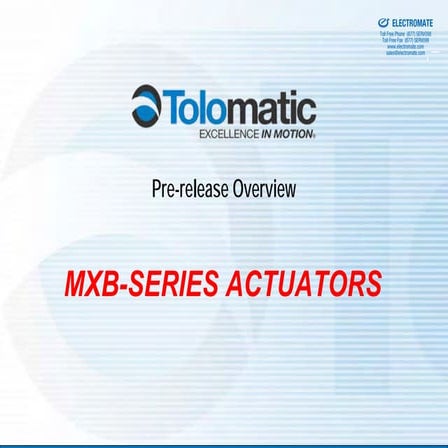 Tolomatic ERD20 and acs ethernet presentation