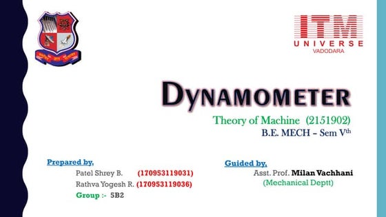 Types of Dynamometers | PPT