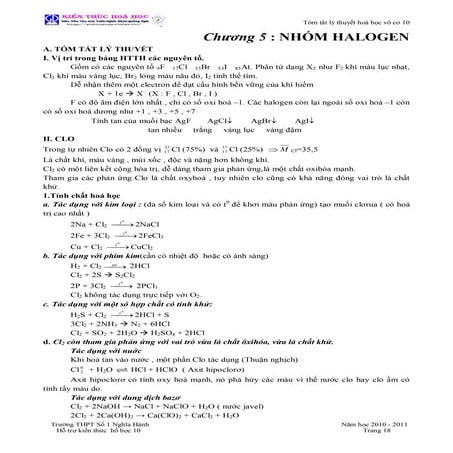 Tom tat-ly-thuyet-chuong-5-hoa-hoc-10 | PDF