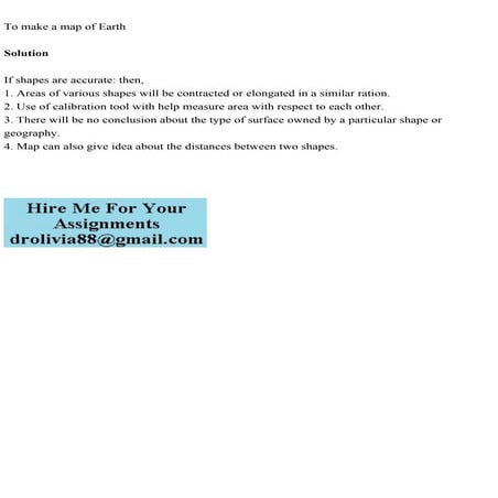 To make a map of EarthSolutionIf shapes are accurate then,1.pdf