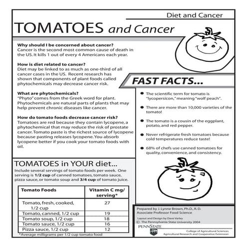 Tomato fact sheet | PDF