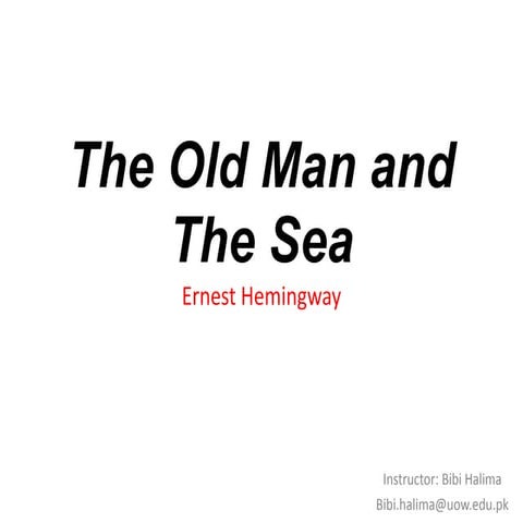 The Old Man and the Sea | PPTX | Fish and Aquariums | Pets