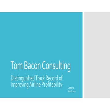 Tom Bacon Consulting Track Record | PPTX