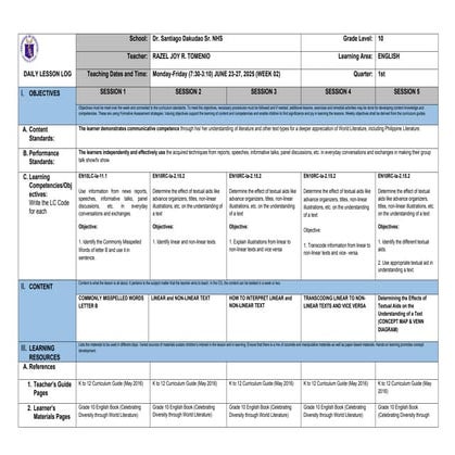 Lesson Plan for English 7-Linear & non-linear text.docx