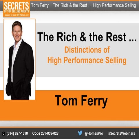 The Rich & The Rest.. Distinctions of High Performance Selling - Tom ...