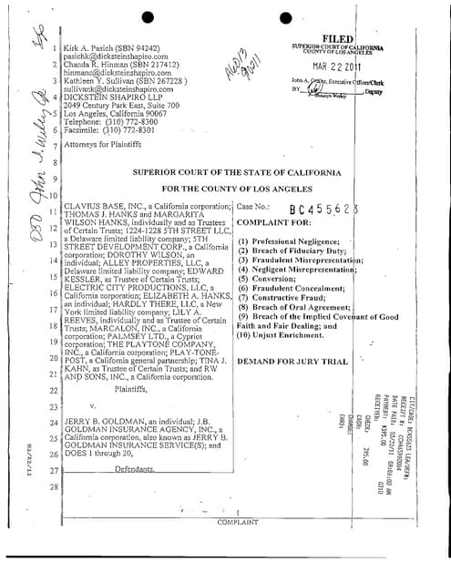 Sample California complaint for unfair business practices | DOC