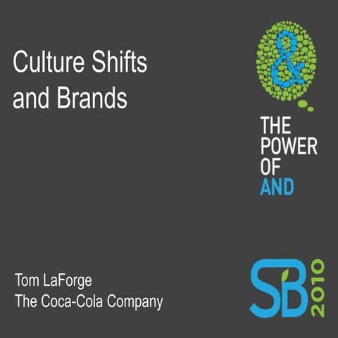Culture Shifts and Brands - Tom LaForge, Coca Cola | PPT