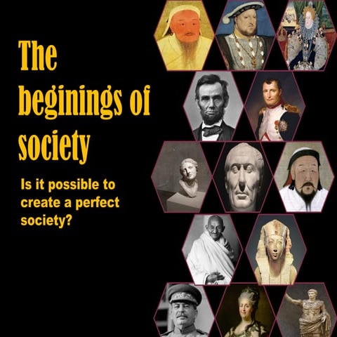The beginning of the creation of society | PPT