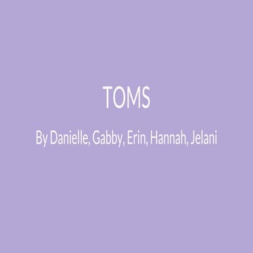 Toms Presentation | PPT