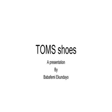 Toms shoes | PPTX