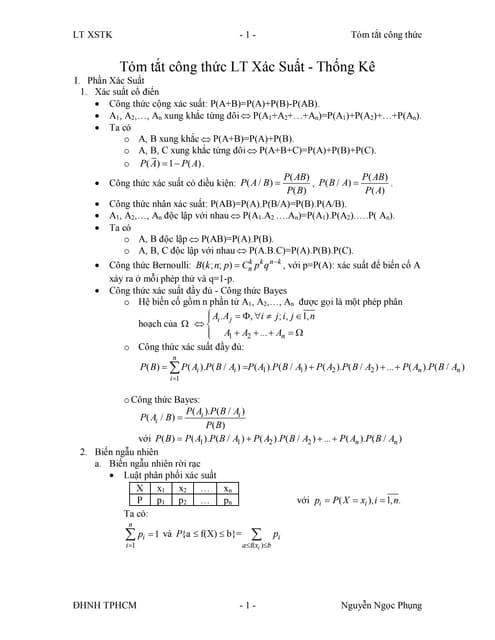Tóm tắt công thức vật lí 10 | PDF