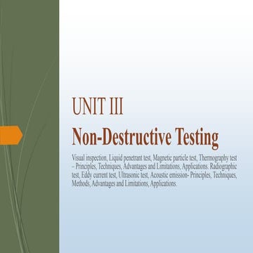 OML751 Testing of Materials_UNIT III_Anna University | PPT