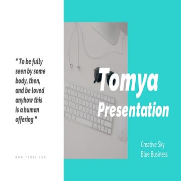 Tomya Presentation : Light Color Theme | PDF
