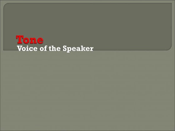 Tone and mood ppt | PPTX | Fiction | Books and Literature