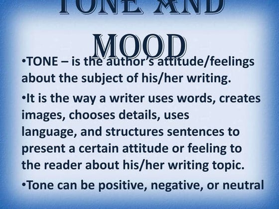 Mood and tone assessment | PDF