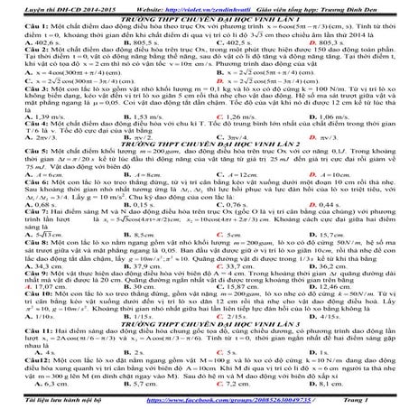 Bai tap dao dong va song co hoc | DOC